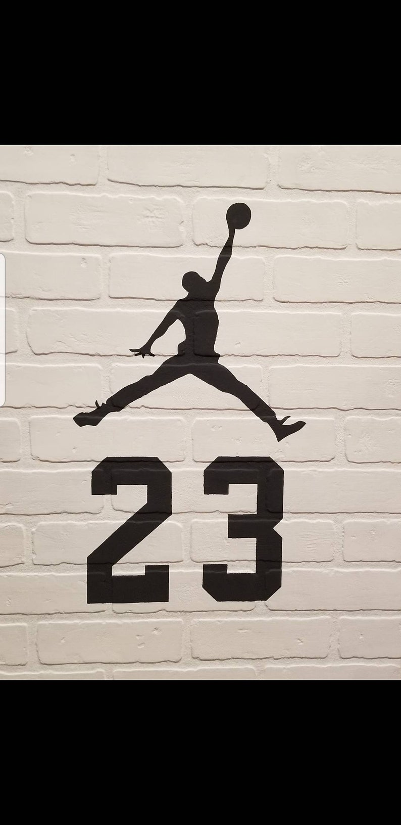 Jordan Brand Jumpman Logo Brick Wall Art | Etsy