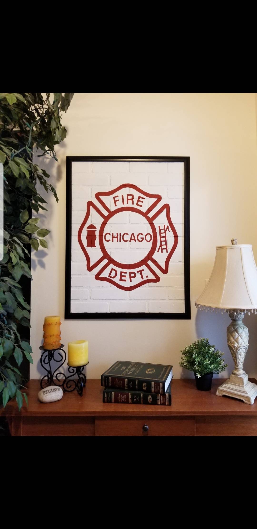 Chicago Fire Department Brick Wall Art - Etsy