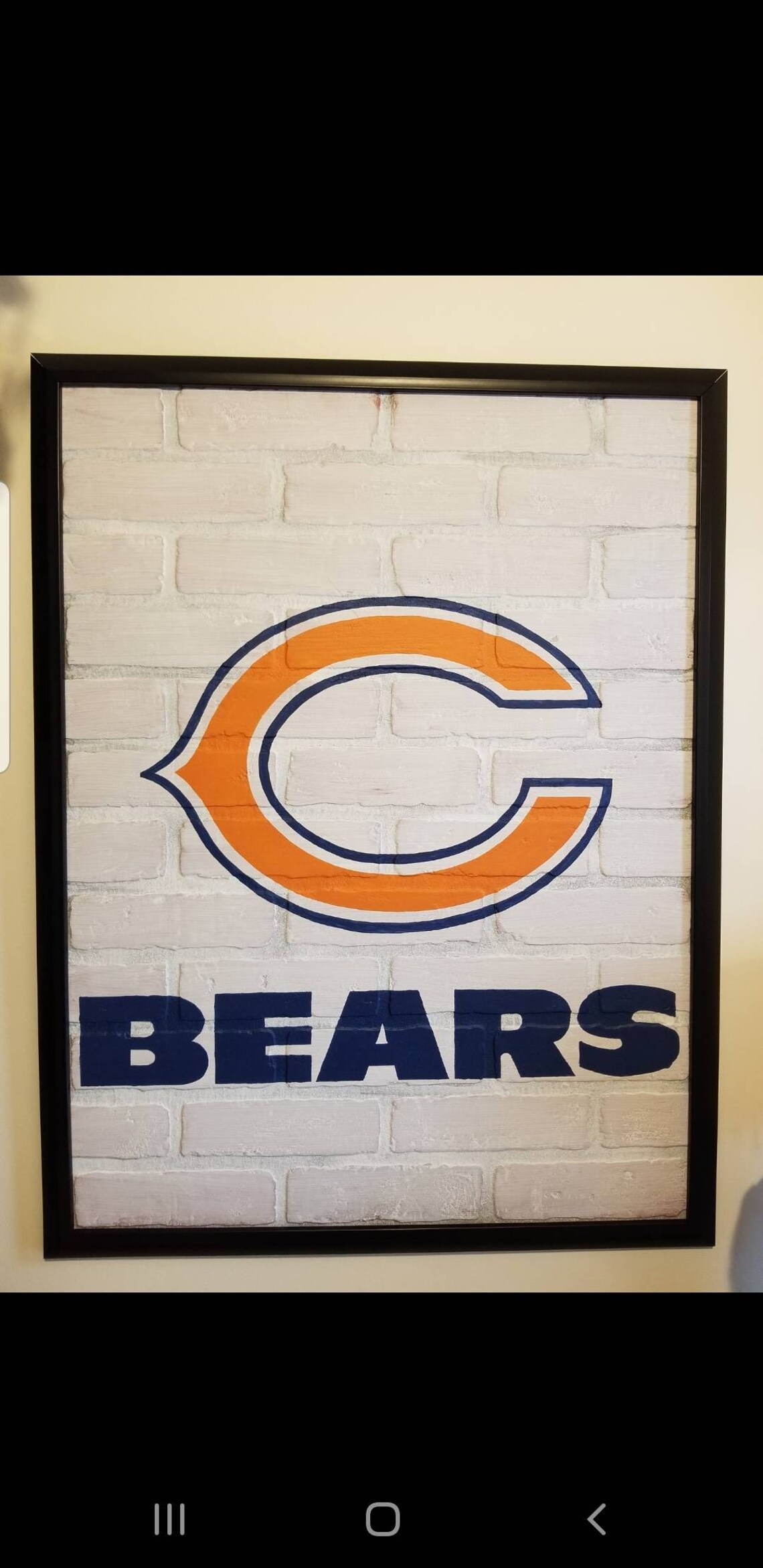 Chicago Bears Brick Wall Art - Etsy