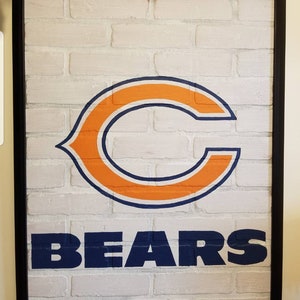 Chicago Bears Brick Wall Art - Etsy