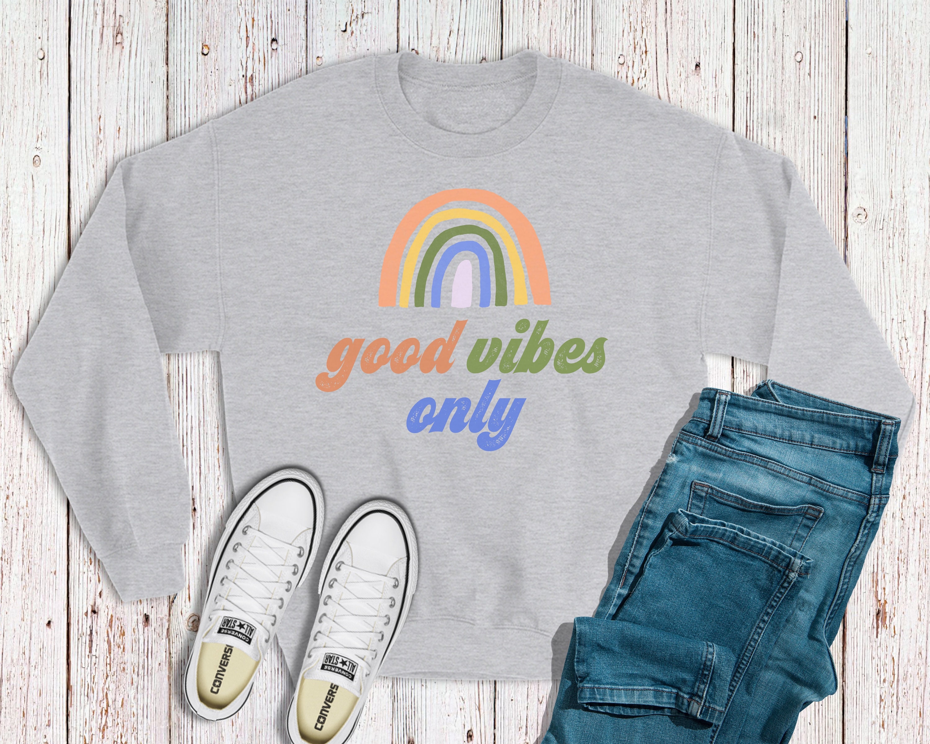 Good Vibes Only Sweatshirt, Boho Shirt, Mom Life, Vintage Sweatshirt ...