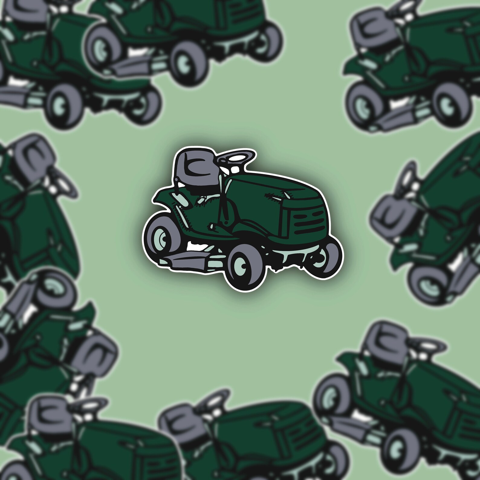 Lawn Mower Sticker, Lawn Mower Decal, Riding Mower Stickers, Laptop ...