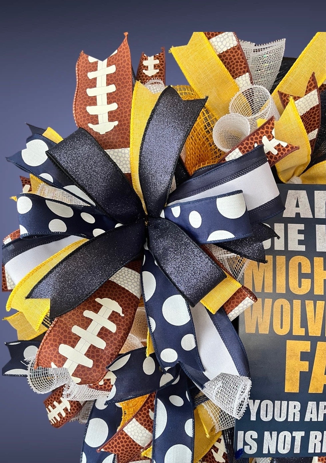 Michigan Wolverine Wreath - Etsy