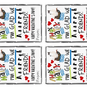 Pirate Themed Valentine's Day Printable / Valentine Card Printable ...