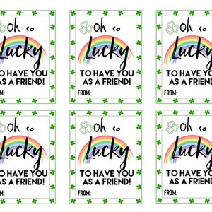 St. Patrick's Day Printable/ St. Patrick's Day Card/ Class Cards/ Card ...