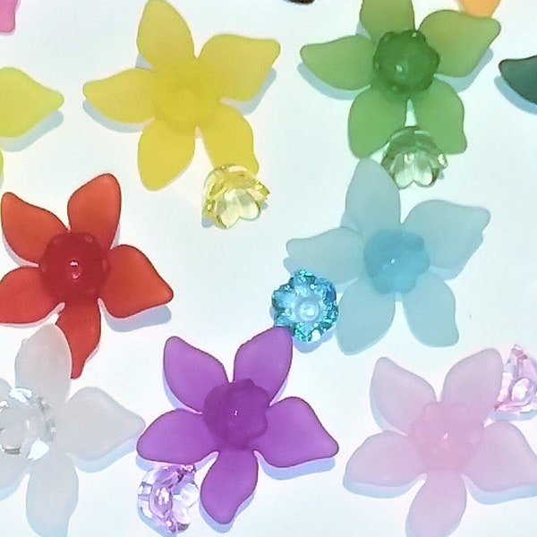Lucite Flower Beads - Etsy