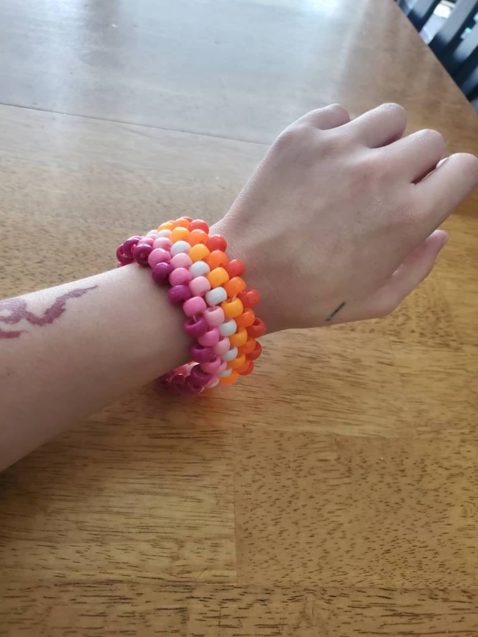 Lgbt Pride Flag Kandi Cuff Etsy