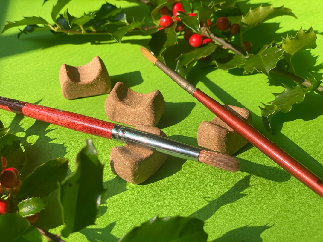 Ceramic Paint Brush Rest (set of 4), Pencil or Brush Holder, Gift for ...