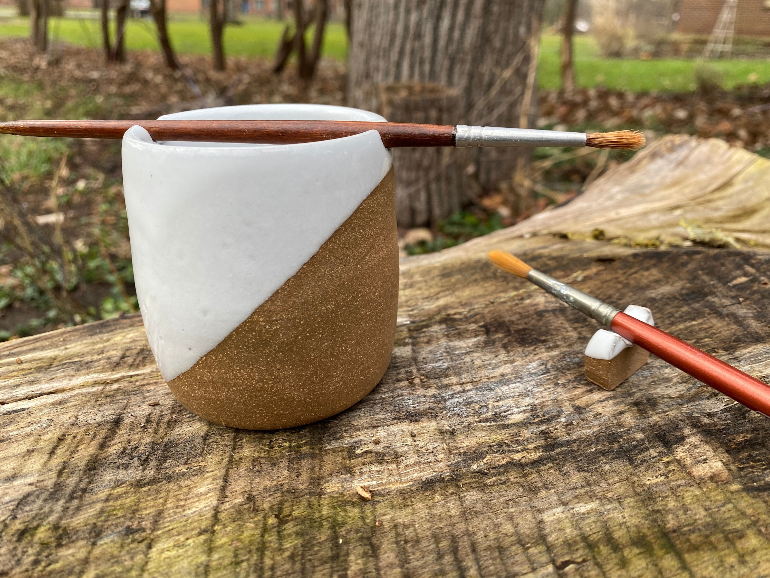 Ready to Ship Large Ceramic Paint Water Cup Paintbrush - Etsy