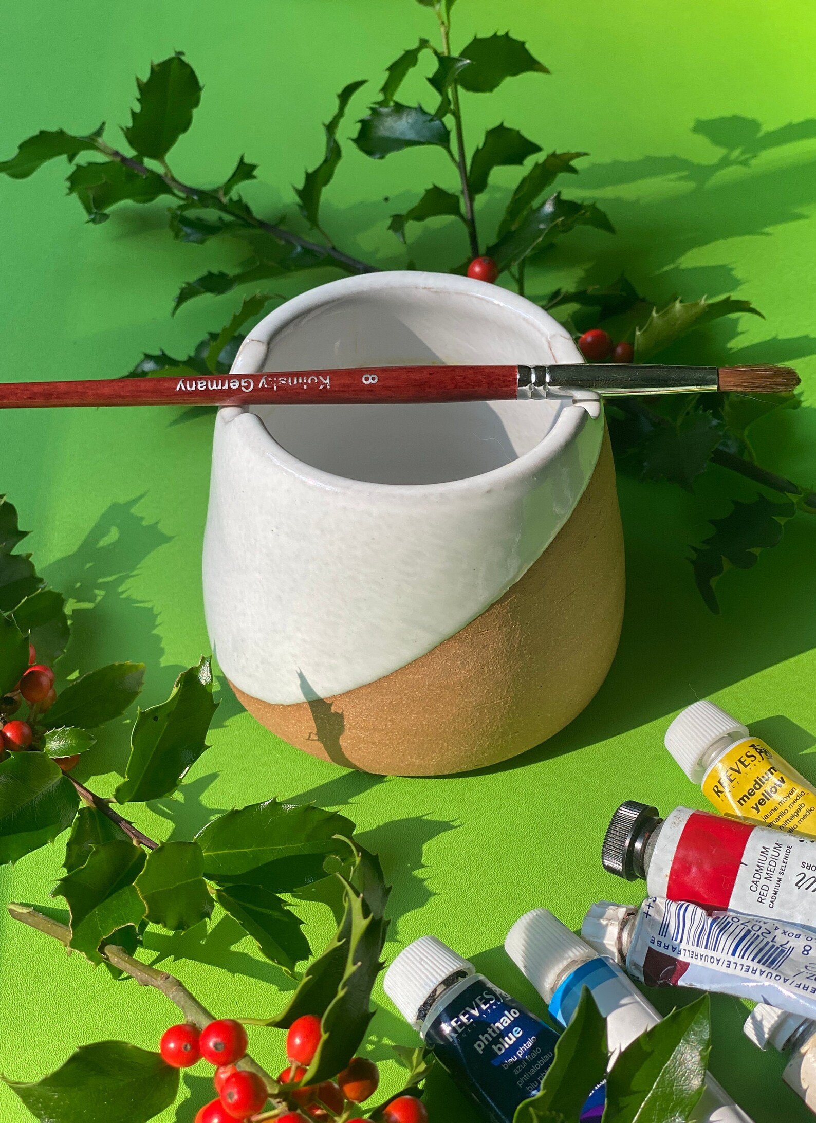 Ready to Ship Large Ceramic Paint Water Cup Paintbrush - Etsy