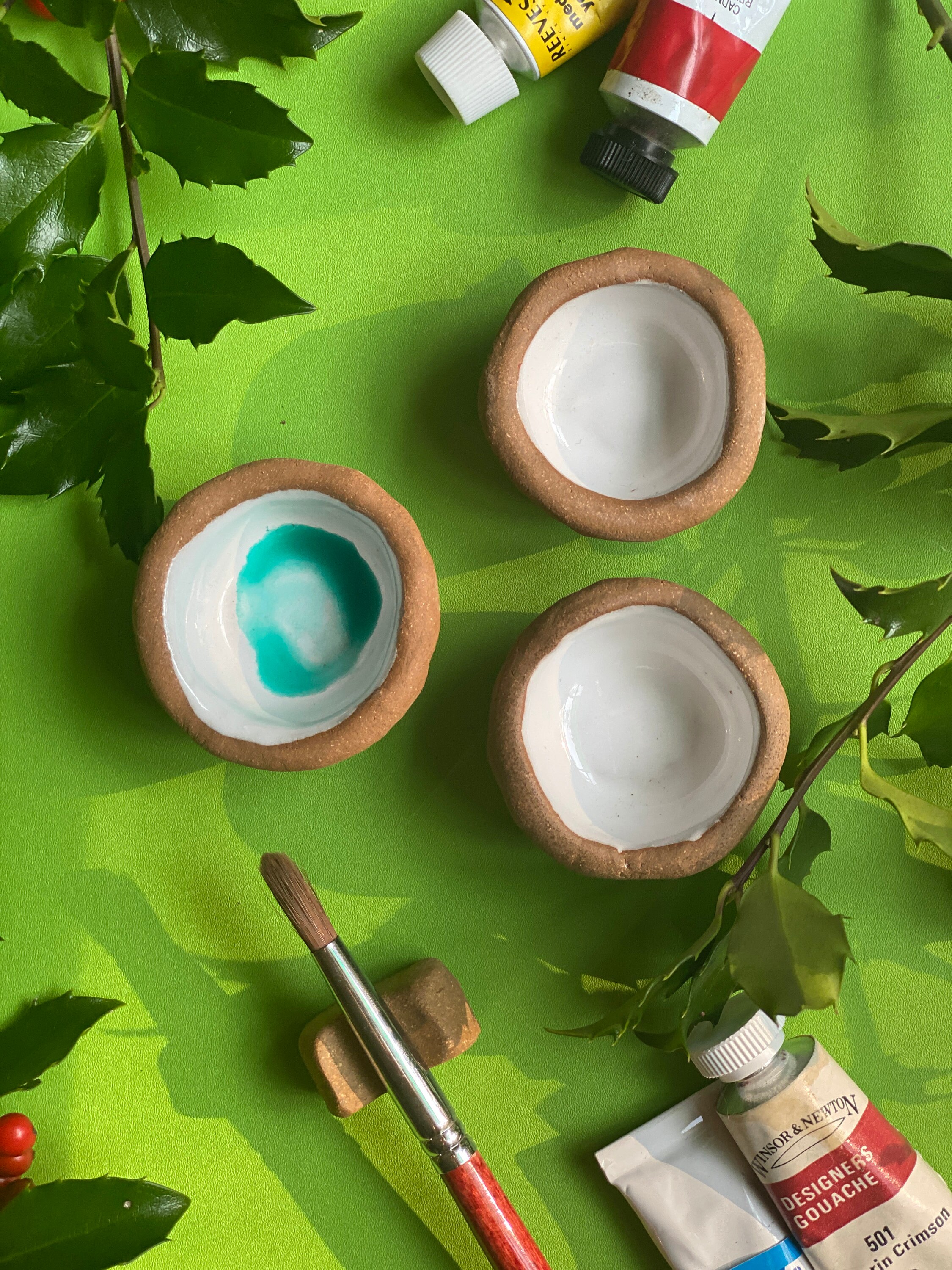 Paint Mixing Dishes (set of 3) : Watercolor Paint Pan, Stocking Stuffer ...