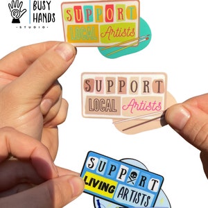 Support Living Artists Vinyl Sticker, 3"x2" Vinyl Sticker, Outdoor ...