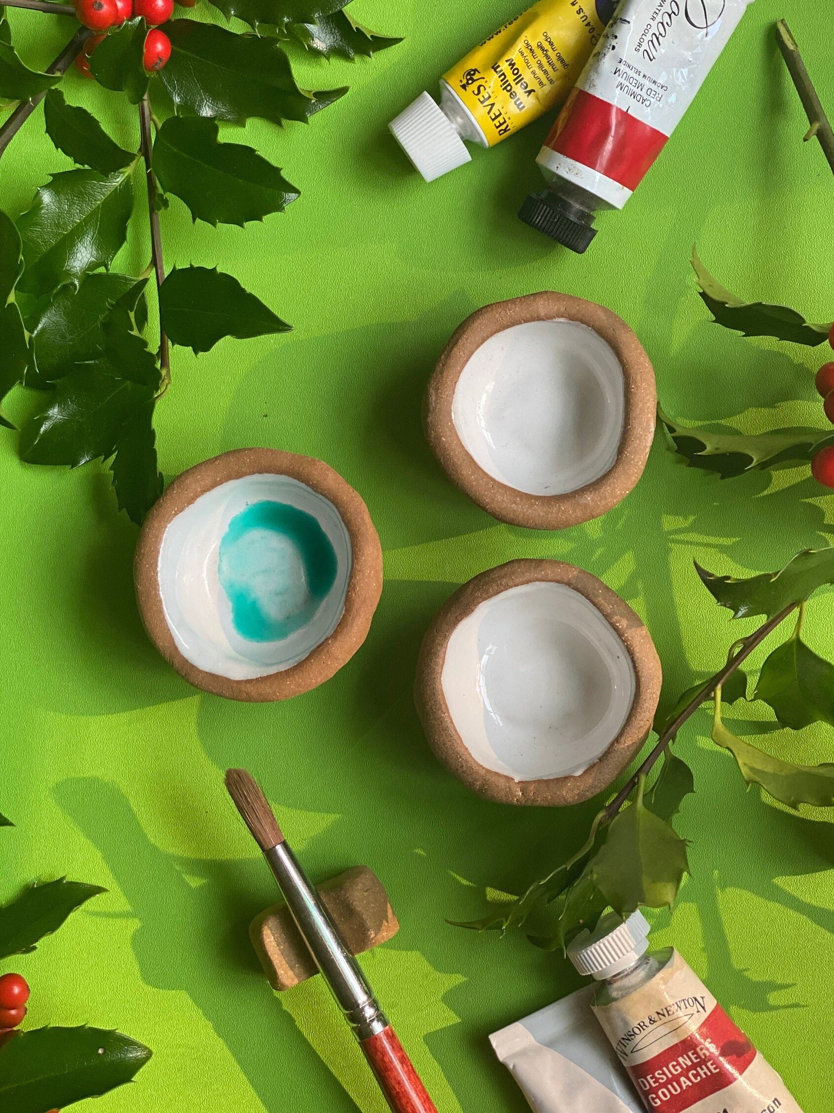 Paint Mixing Dishes (set of 3) : Watercolor Paint Pan, Stocking Stuffer ...
