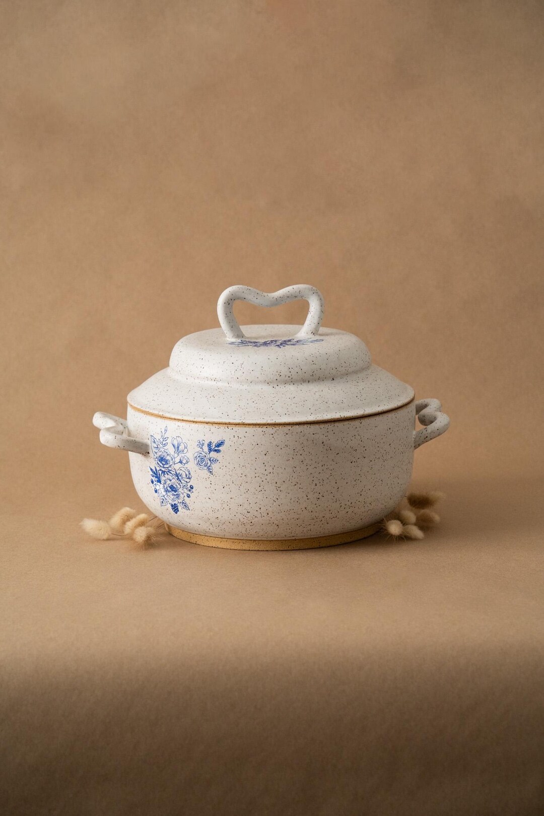 Vintage Ceramic Dutch Oven, Big Ceramic Bread Baker Pot, Handmade ...