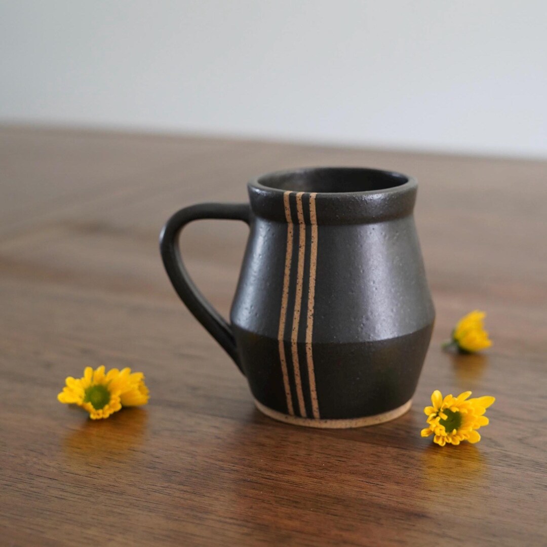 Black Abby Mug, Handmade Gift, Pottery Mug, Gift for Mom, Gift for Her ...