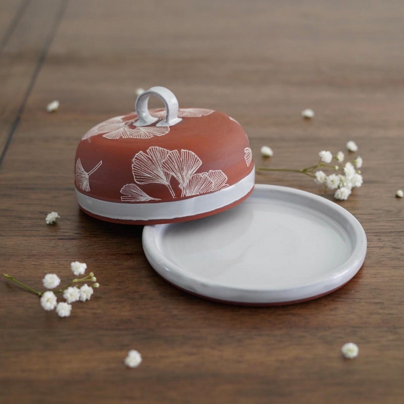 Red Butter Dish - Etsy