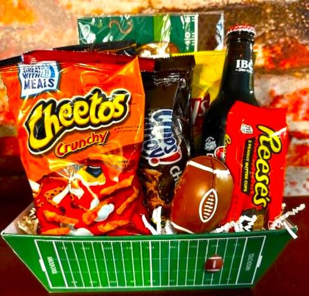 Football Snack Attack Gift Basket 1 medium / Thank You Basket / Gift ...
