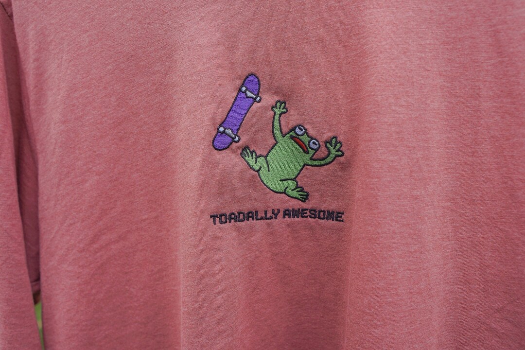 Frog or Toad Skateboard Embroidered Shirt | Toad Pet Owner Tshirt, Frog ...