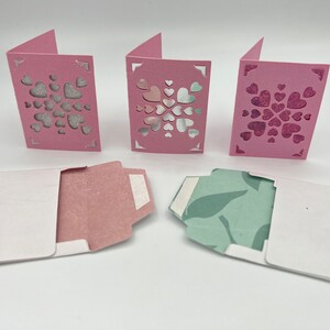 Mini Handmade Heart Burst Card, Tiny Gift Tag (5x3.7cm) - Etsy