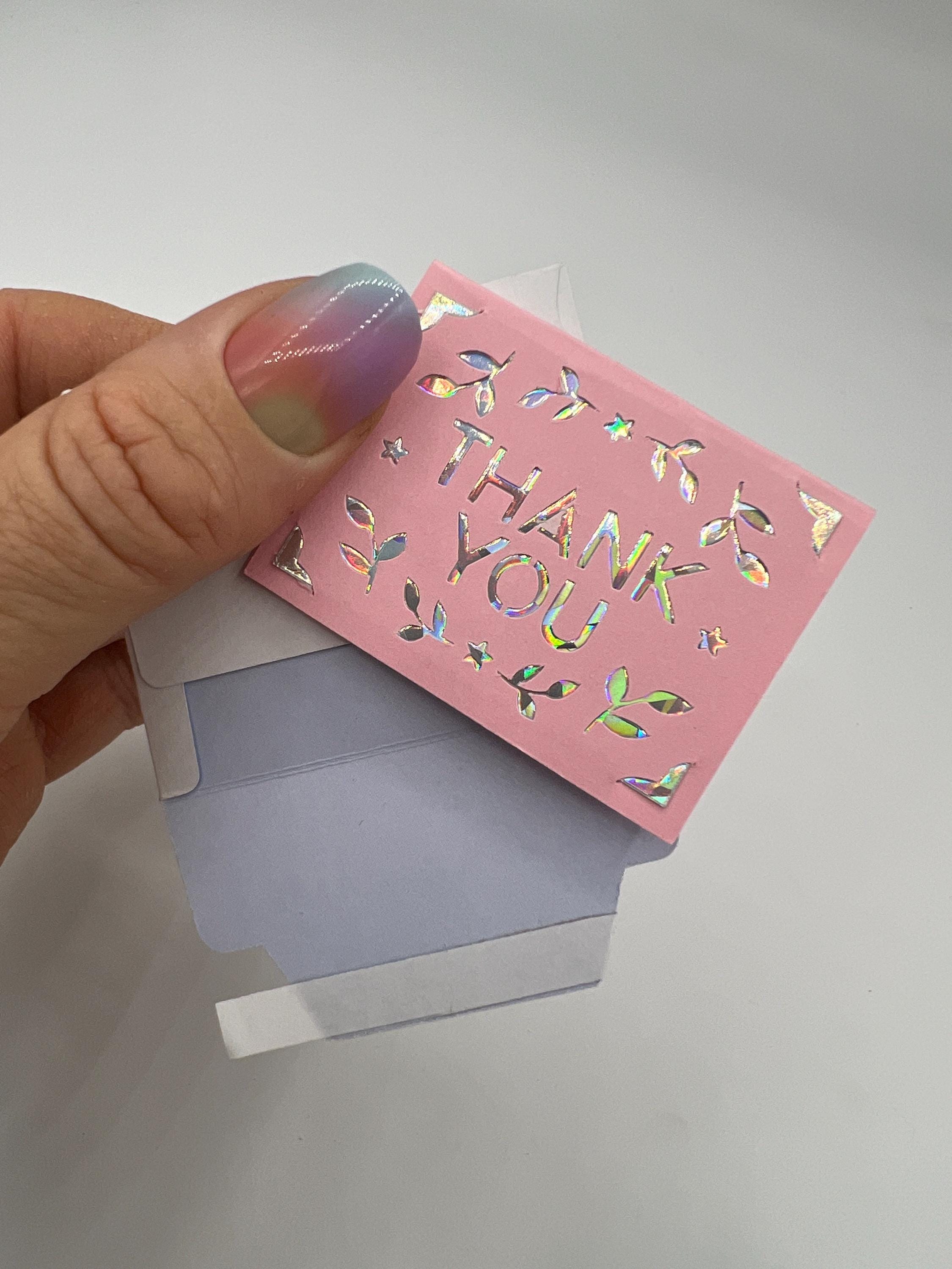 Miniature Thank You Card and Envelope 5cm (2inch) X 3.7cm(1.5inch ...
