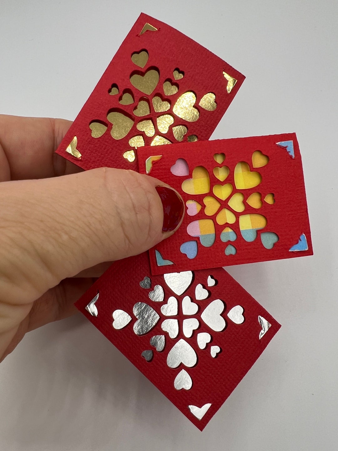 Mini Heart Burst Card, Tiny Handmade Card and Envelope (2x1.5in) - Etsy