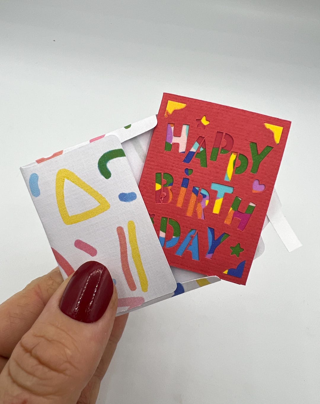 Handmade Miniature Birthday Card With Envelope (2x1.5 Inch) - Etsy