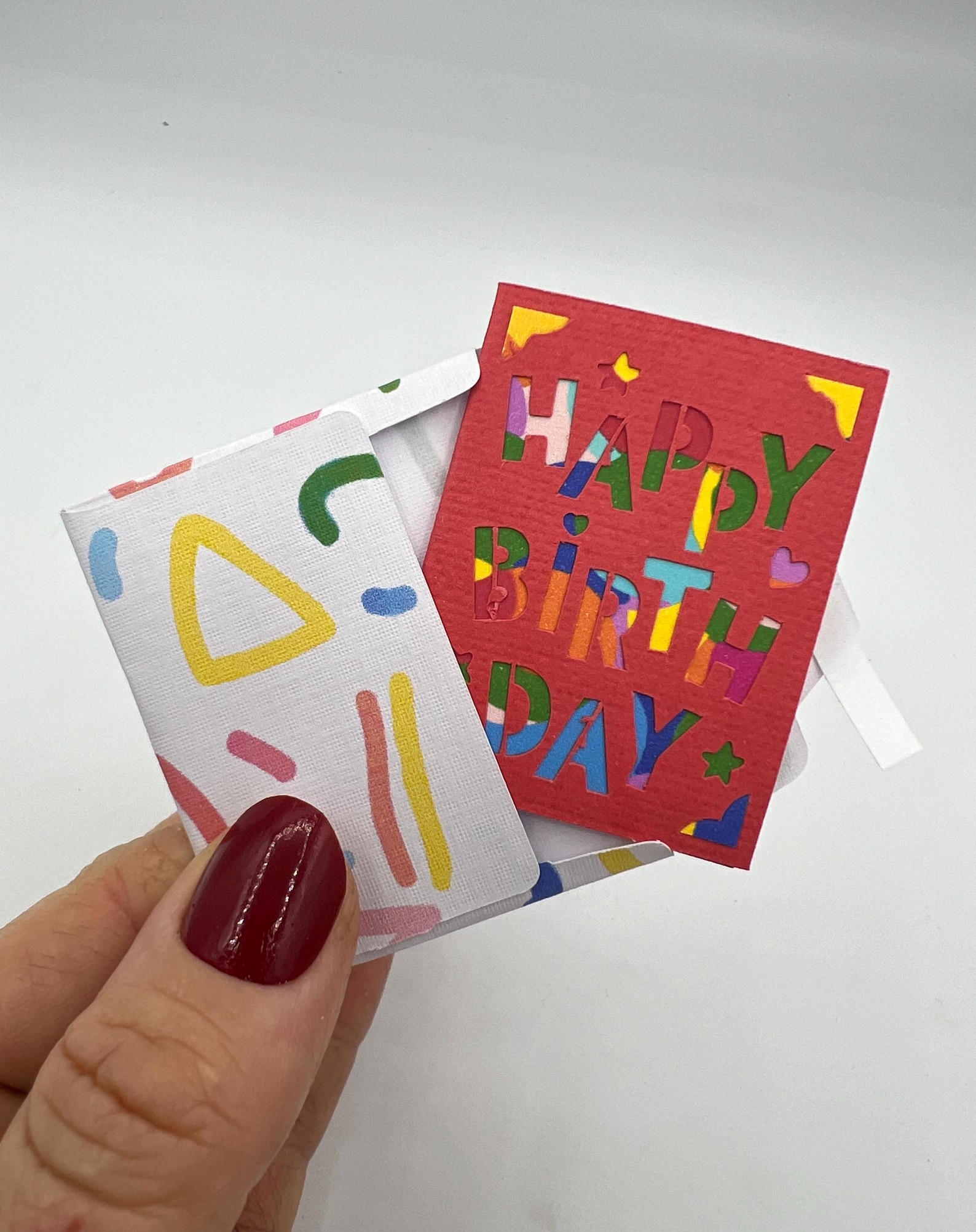 Handmade Miniature Birthday Card With Envelope (2x1.5 Inch) - Etsy