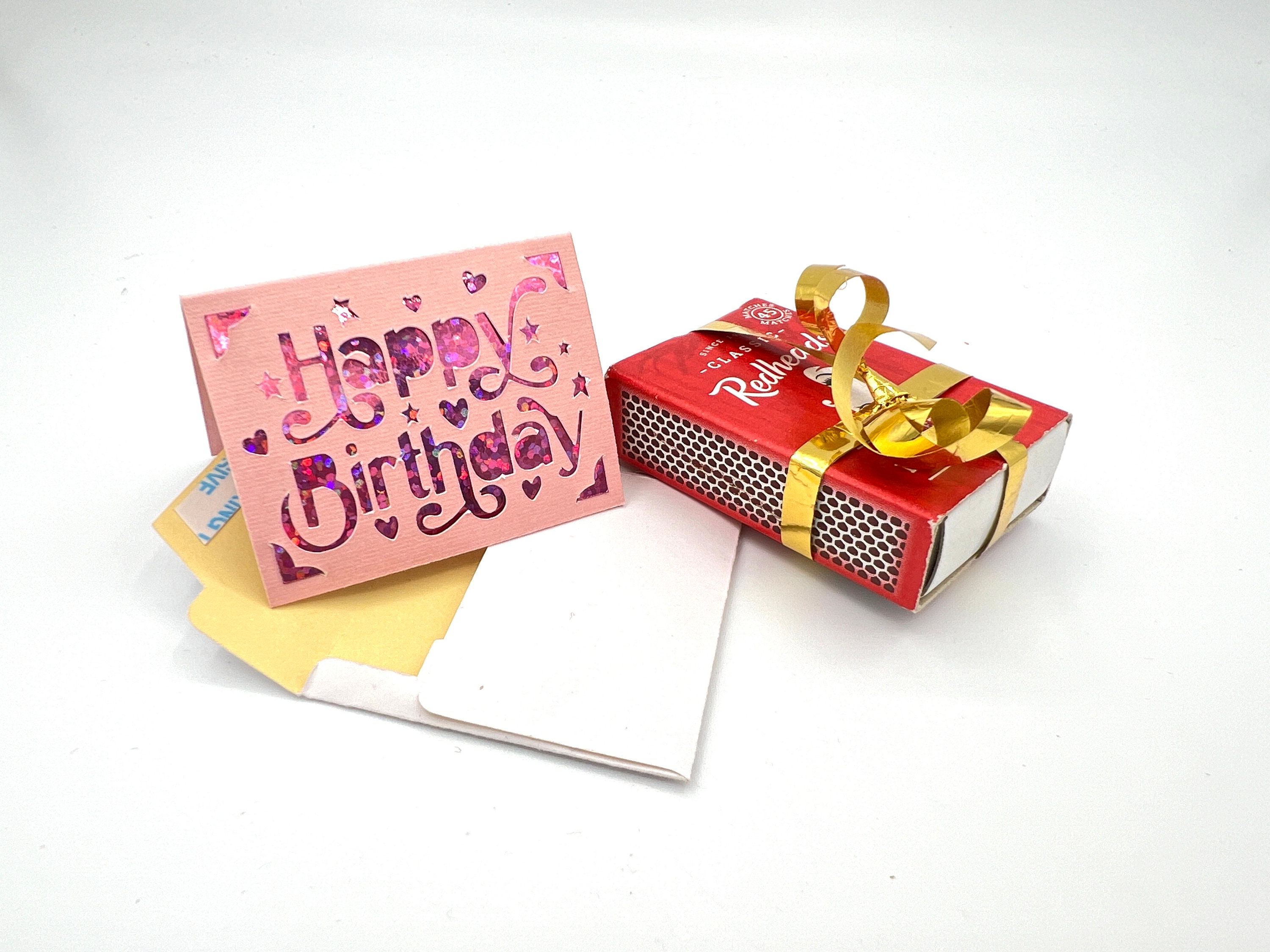 Handmade Miniature Birthday Card With Mini Envelope (2x1.5 Inch) - Etsy