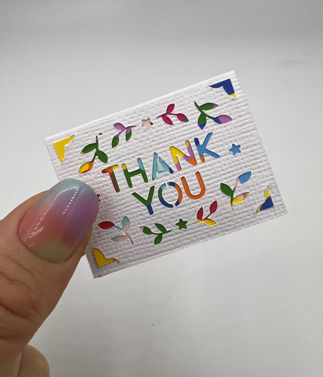 Miniature Thank You Card and Envelope 5cm (2inch) X 3.7cm(1.5inch ...