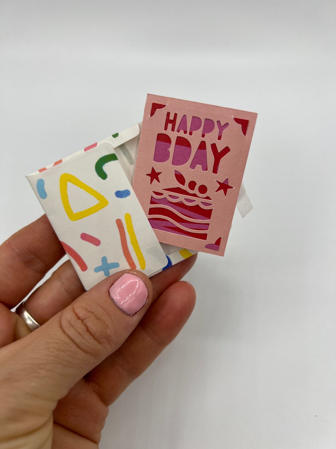 Handmade Miniature Birthday Card With Mini Envelope (2x1.5 Inch) - Etsy