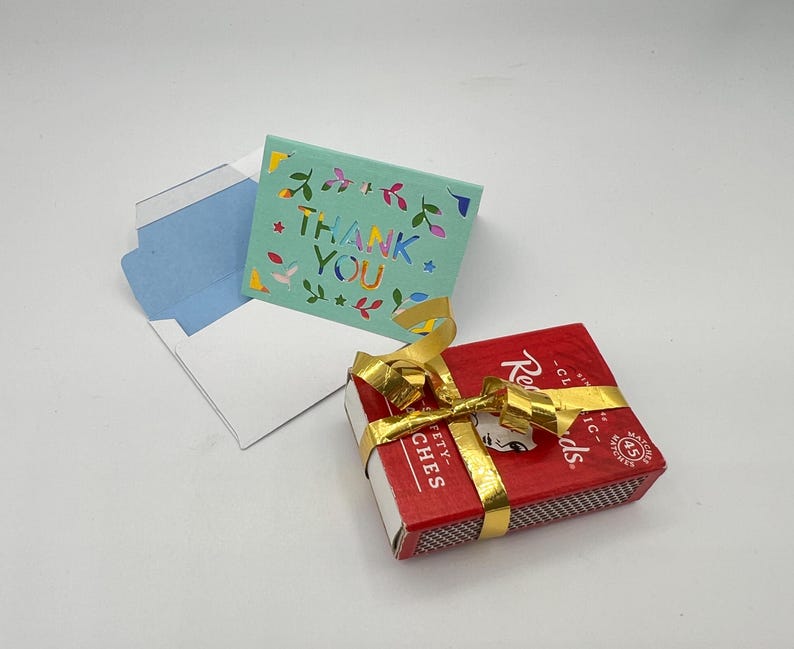 Miniature Thank You Card and Envelope 5cm (2inch) X 3.7cm(1.5inch ...