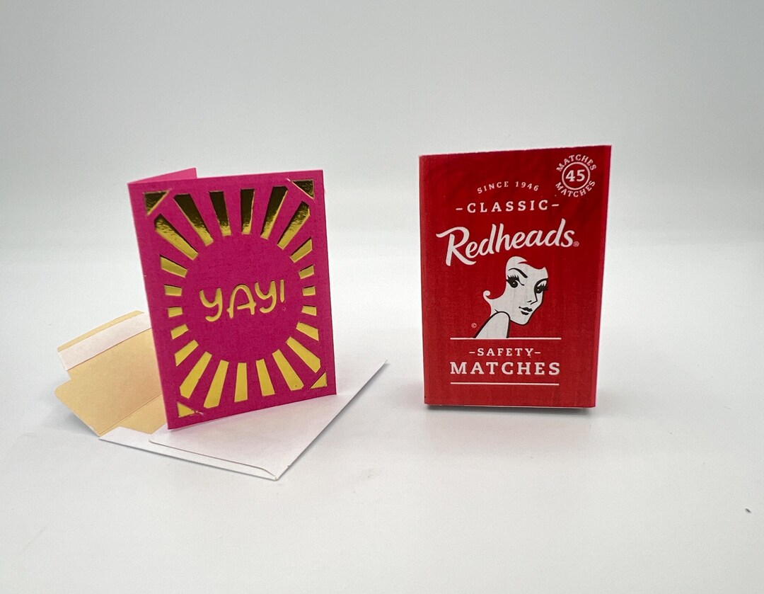 Handmade Tiny Congrats Card, Miniature Celebration Card With Envelope ...