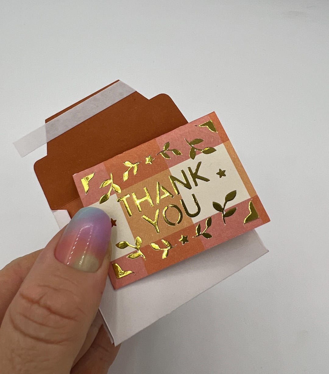 Miniature Thank You Card and Envelope 5cm (2inch) X 3.7cm(1.5inch ...