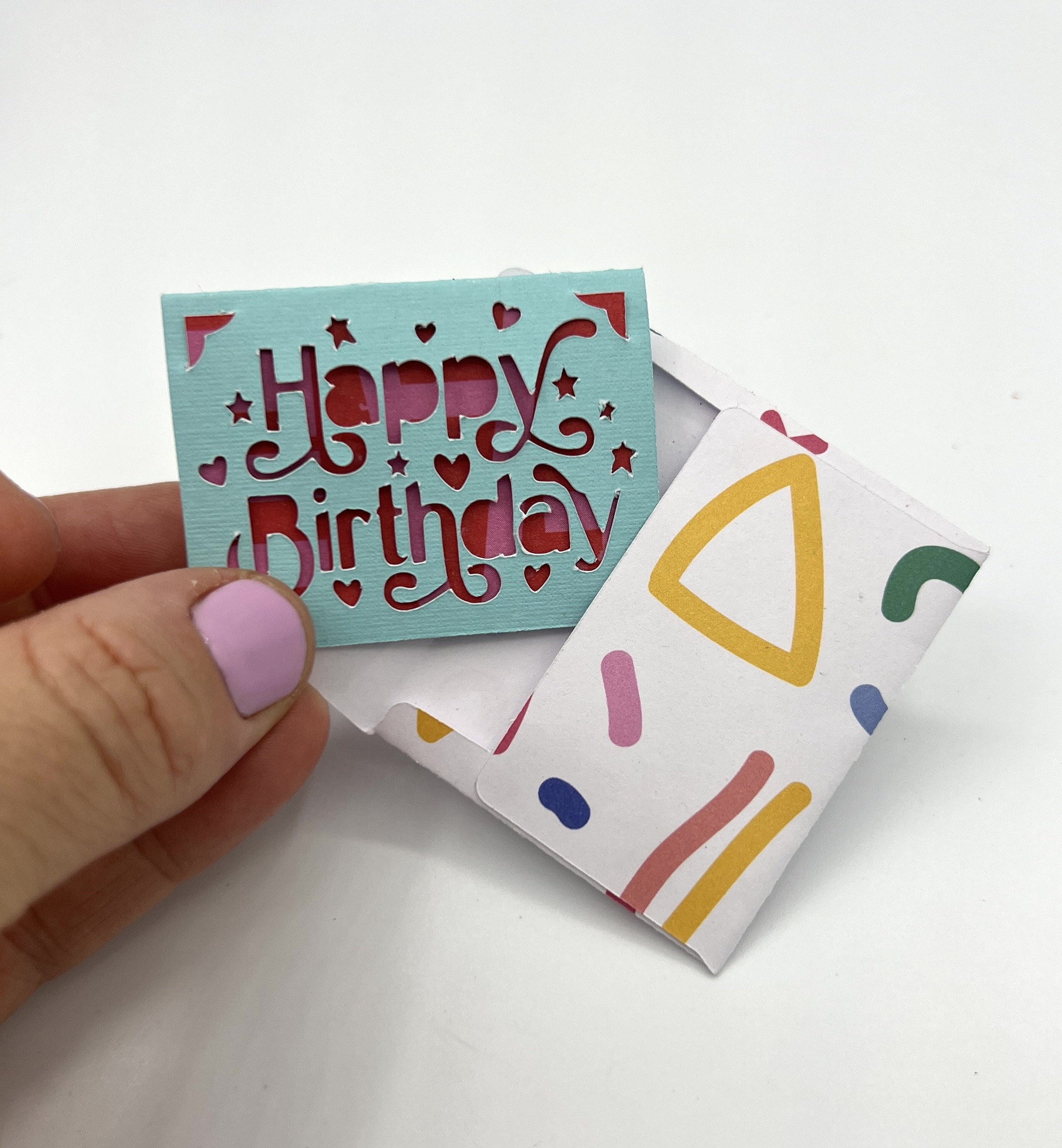 Handmade Miniature Birthday Card With Mini Envelope (2x1.5 Inch) - Etsy