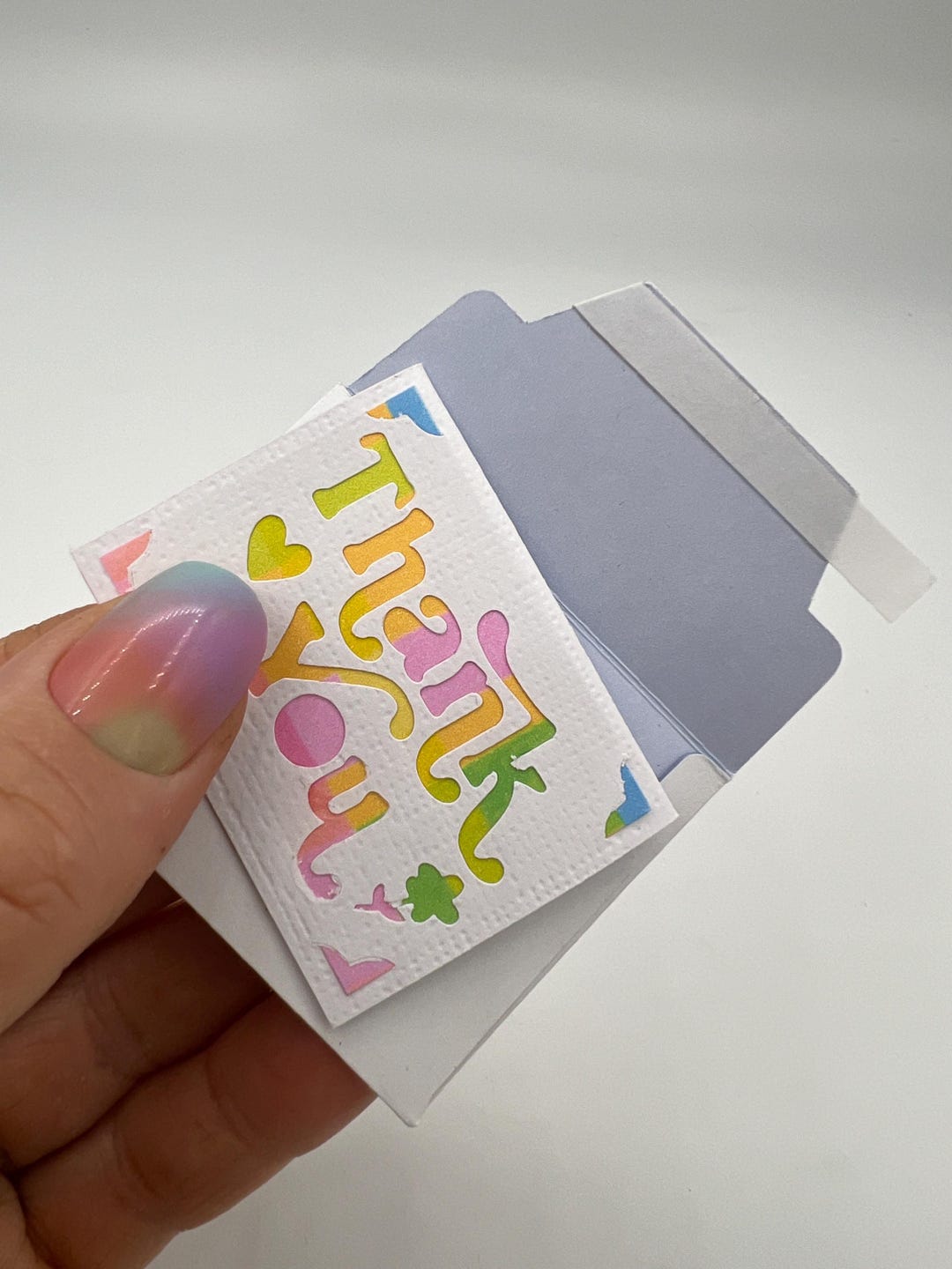 Miniature Thank You Card and Envelope 5cm (2inch) X 3.7cm(1.5inch ...