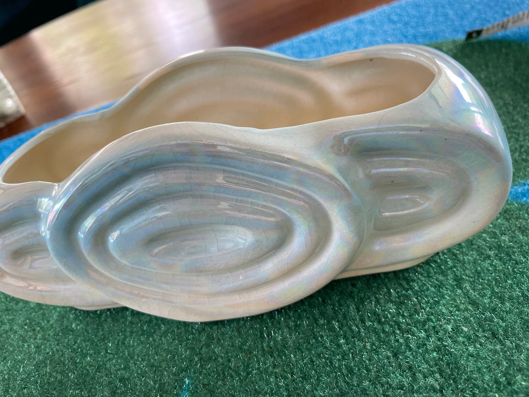 Blue Retro Lustre Ware Lustreware Planter - Etsy