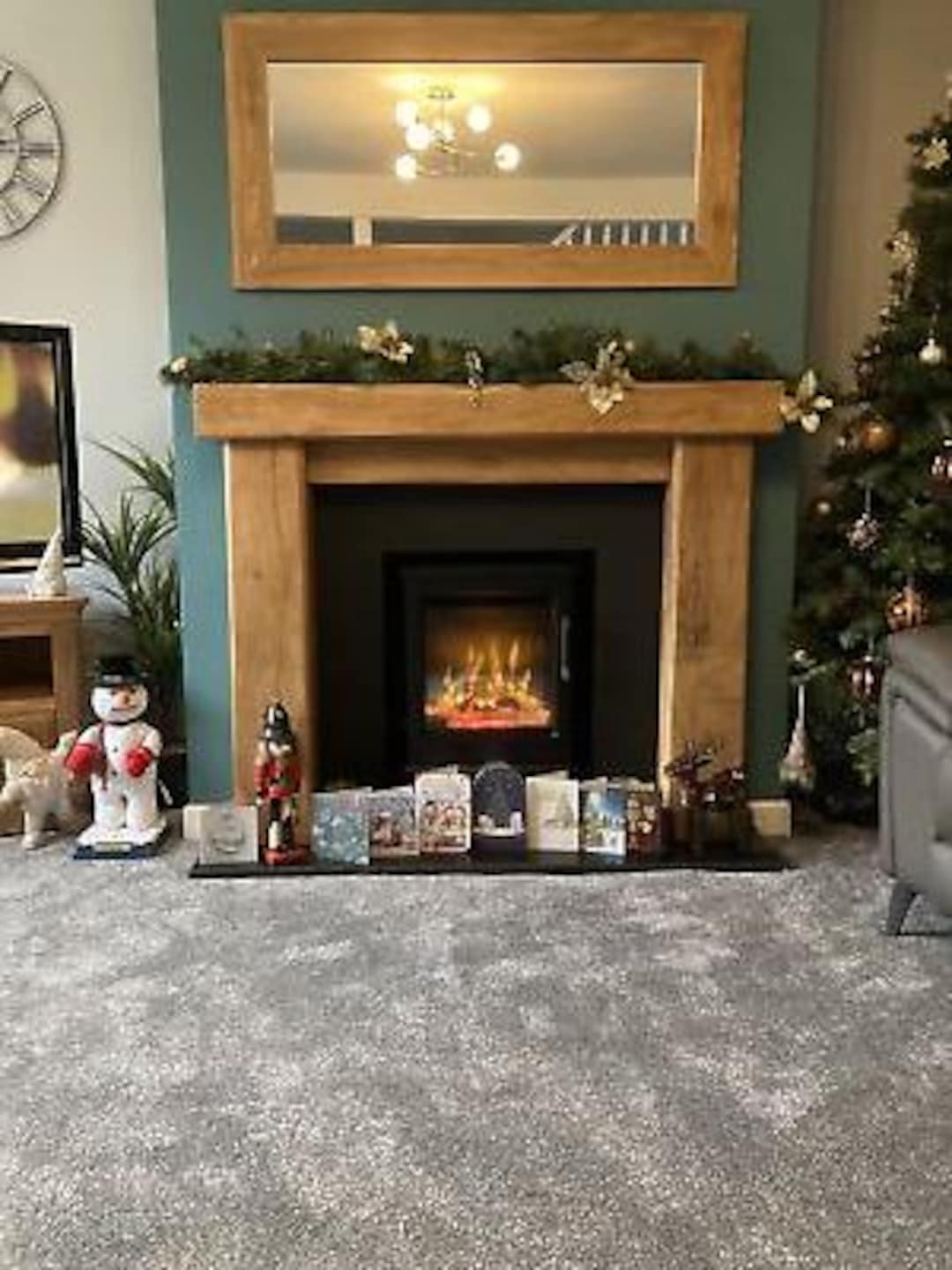 Standard Size Solid Oak/ Beam Fire Surround, for Gas, Electric, Coal ...