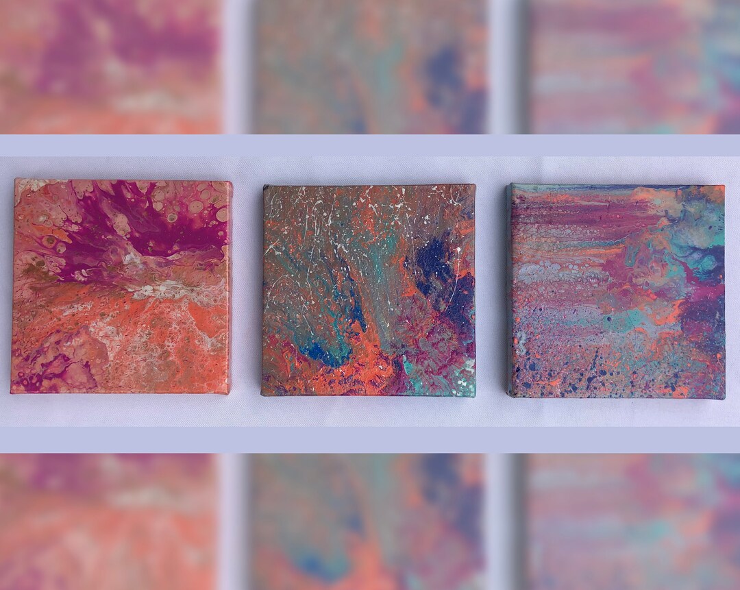 Small Acrylic Painting. Fluid Art Painting. Marble Wall Art. Acrylic ...