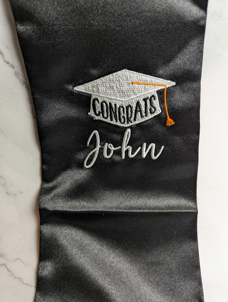 Graduation Embroidered Stole, Personalized Embroidered Graduation Stole ...