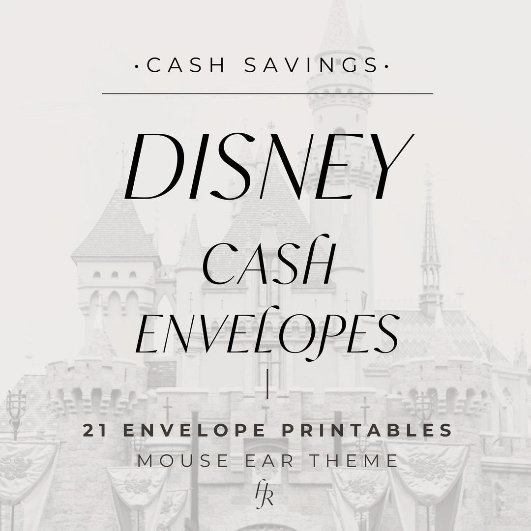 WDW Money Savings ENVELOPES Printable Cash Envelope System - Etsy