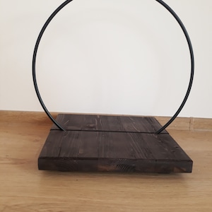 Wooden Cake Stand+metal Hoop \ Wedding Cake Stand \ Wooden Cake Stand ...