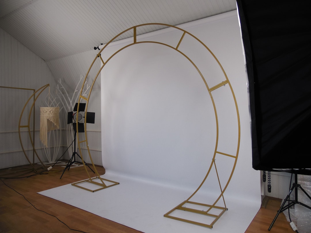 2 in 1 Passage Round Wedding Arch 85 Inch and Moon Arches/ Wedding ...