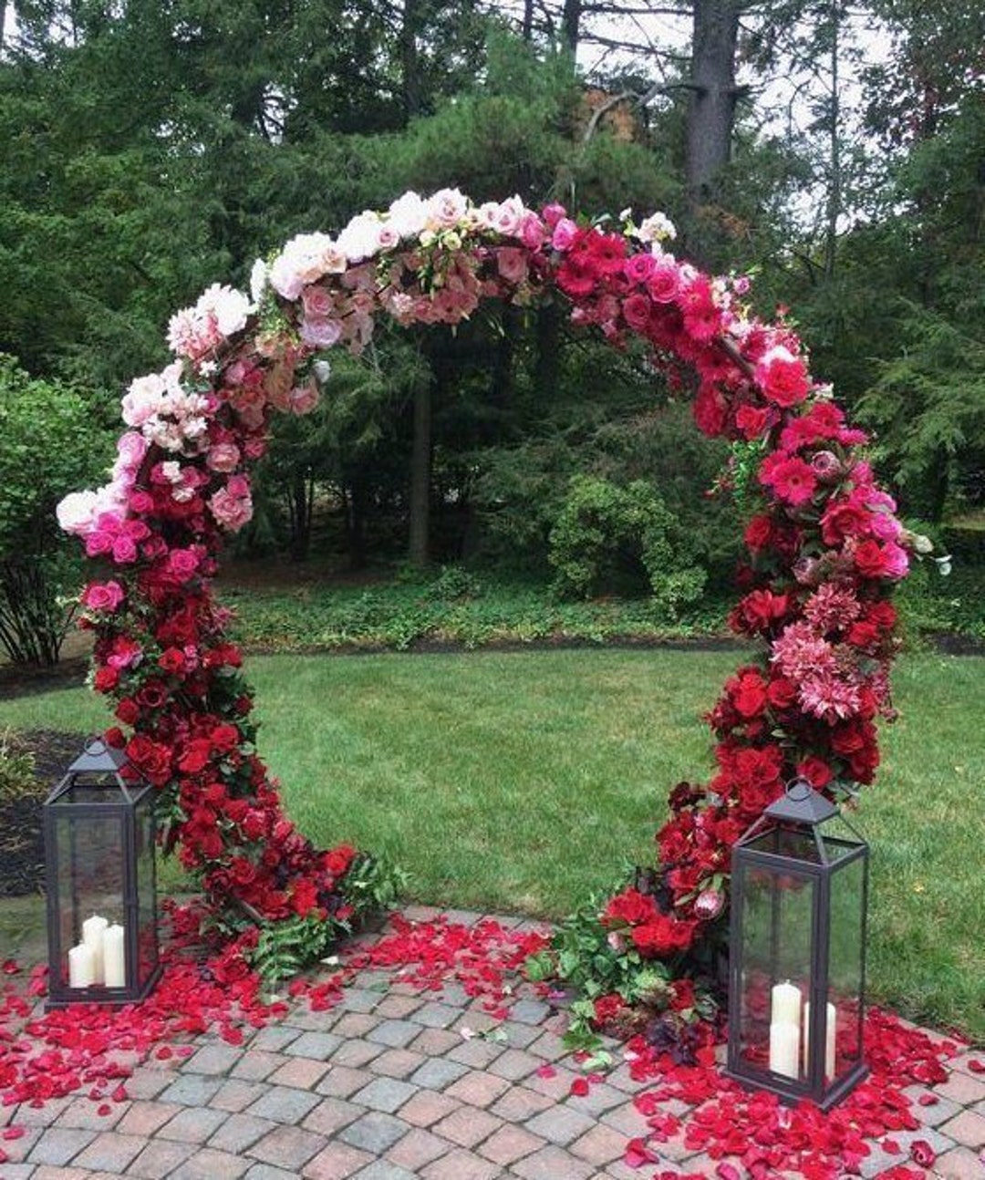 2 In 1 Passable And Сircle Wedding Arch Wedding Double Round Arch