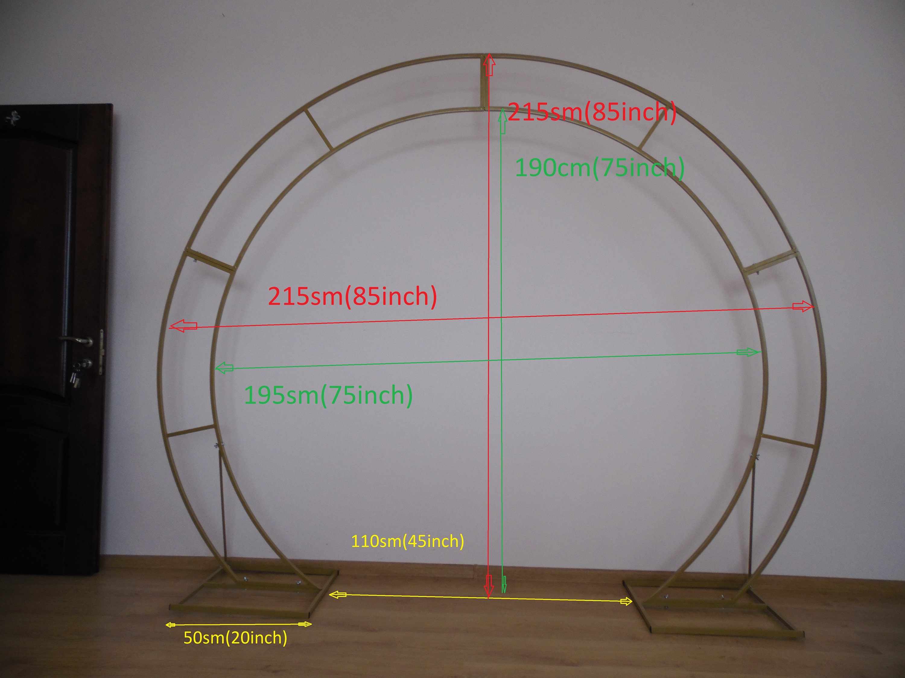 2 in 1 Passage Round Wedding Arch 85 Inch and Moon Arches/ Wedding ...