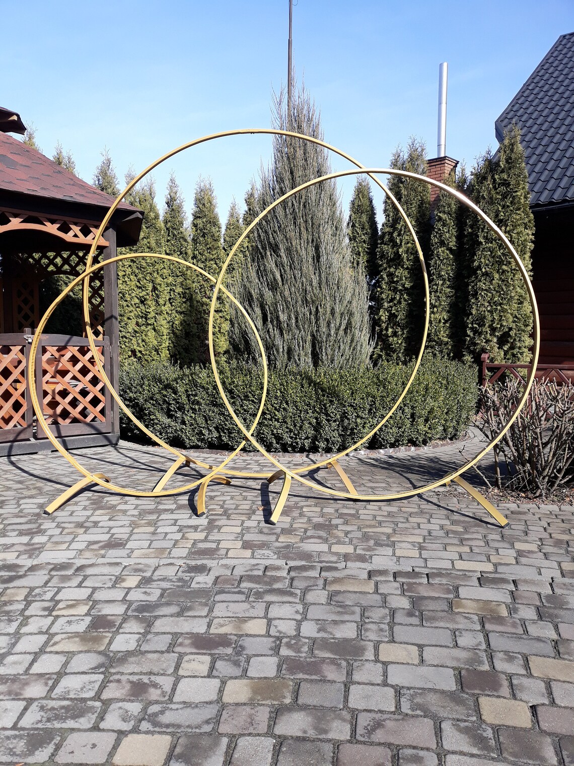 Round Wedding Arch / Metal Arch/ Ceremony Arch Wedding/ Wedding Decor ...