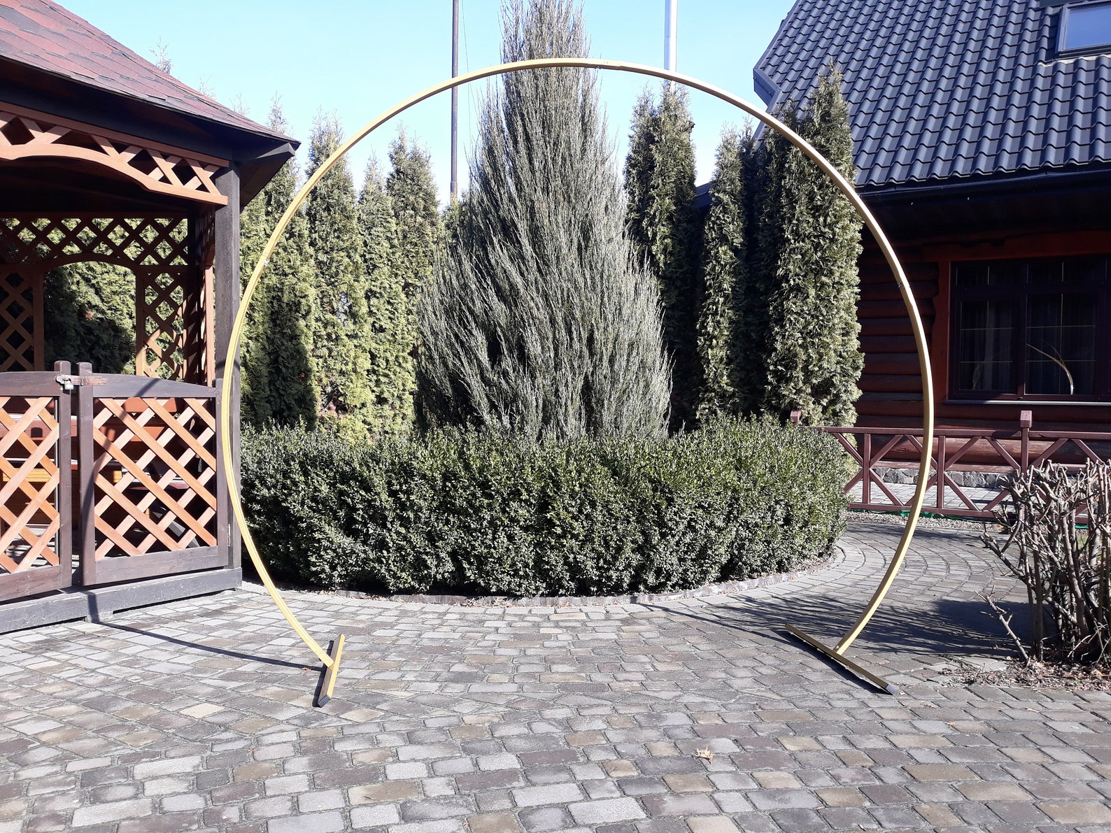 2 In 1 Passable And Сircle Wedding Arch Wedding Double Round Etsy