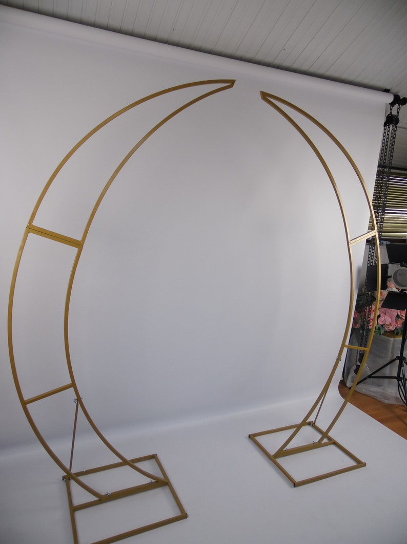 2 in 1 Passage Round Wedding Arch 85 Inch and Moon Arches/ Wedding ...