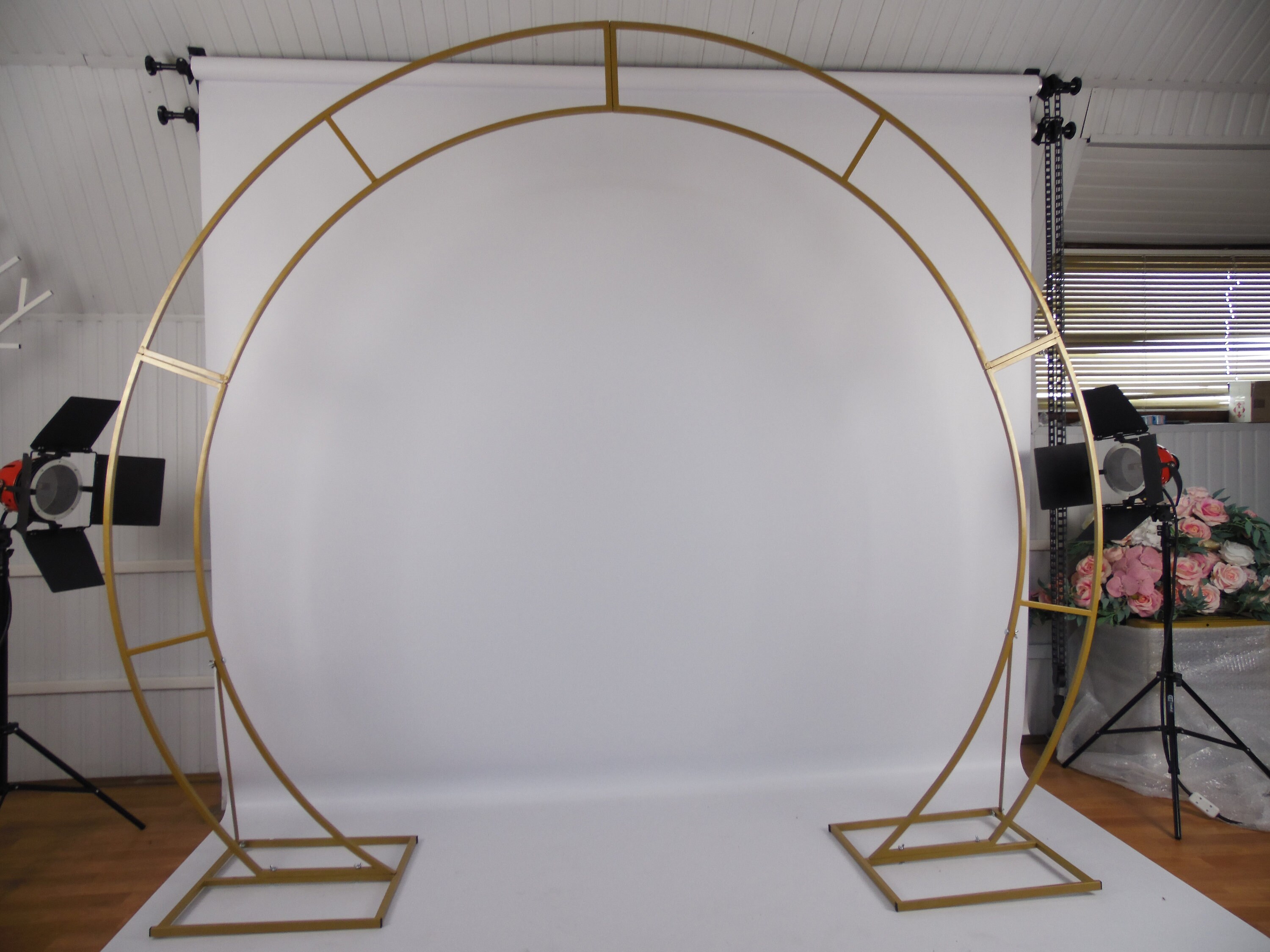 2 in 1 Passage Round Wedding Arch 85 Inch and Moon Arches/ Wedding ...