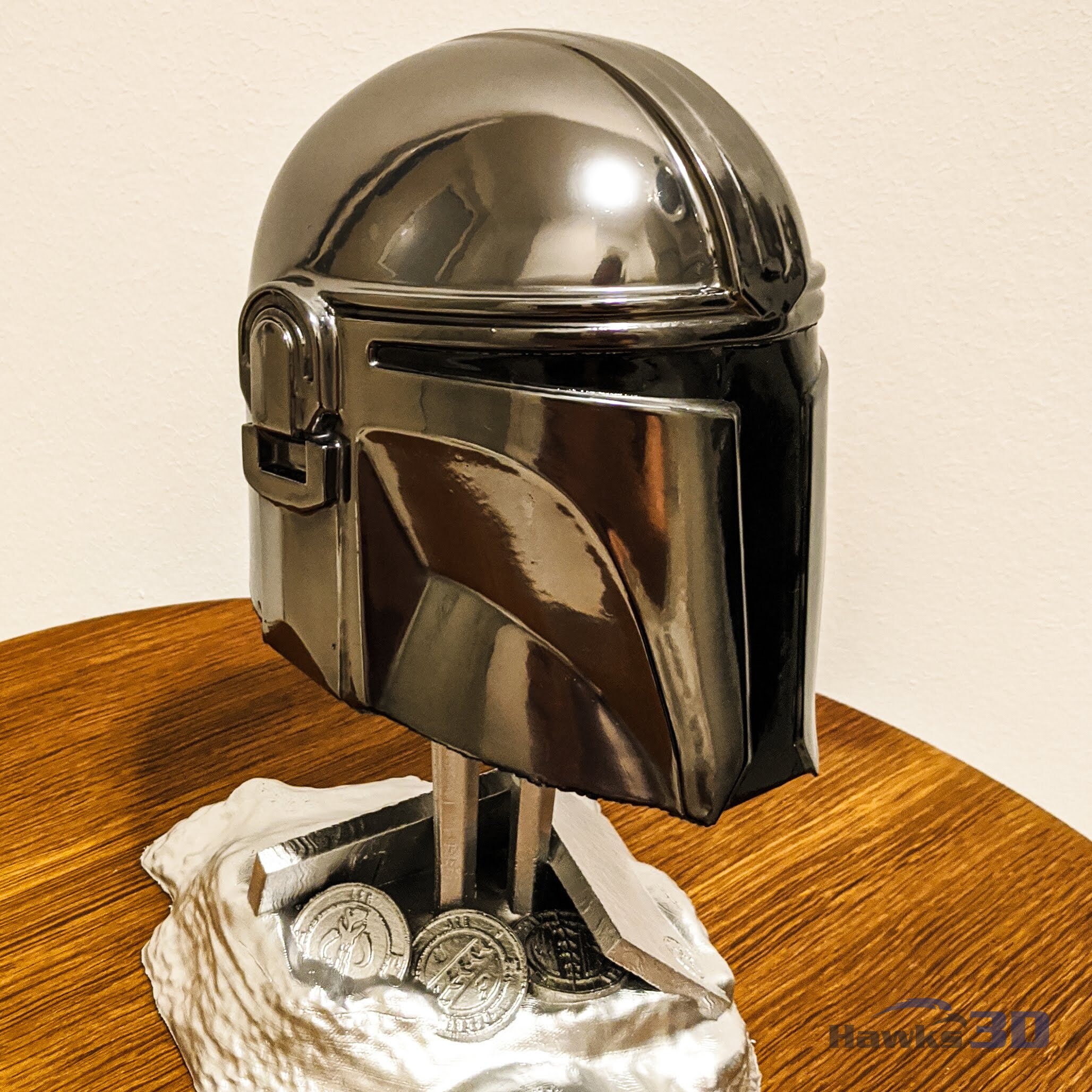 Mini Mando Kleiner Mandalorian Helm als Ausstellungsstück / - Etsy.de