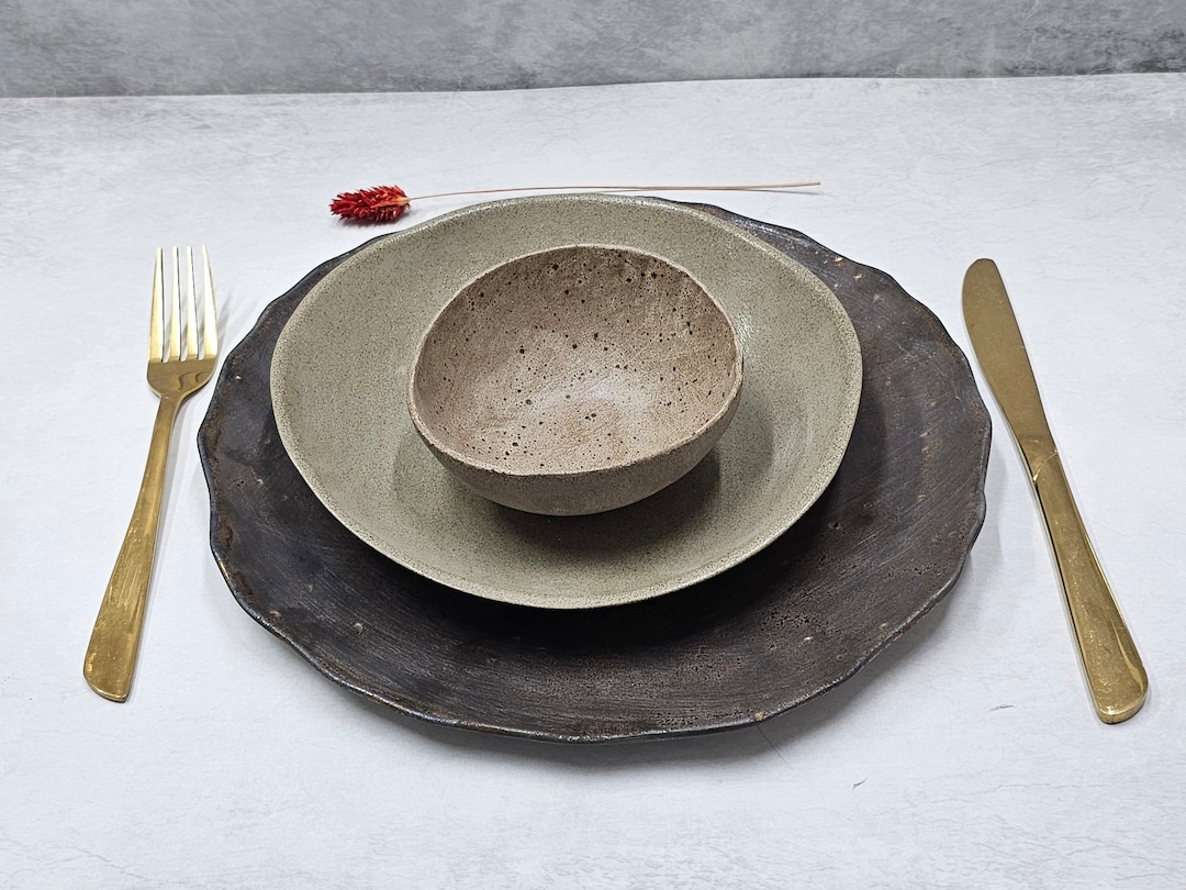 Ceramic Dinnerware Sets, Handmade Dishes, Modern Dinner Set, Rustic ...